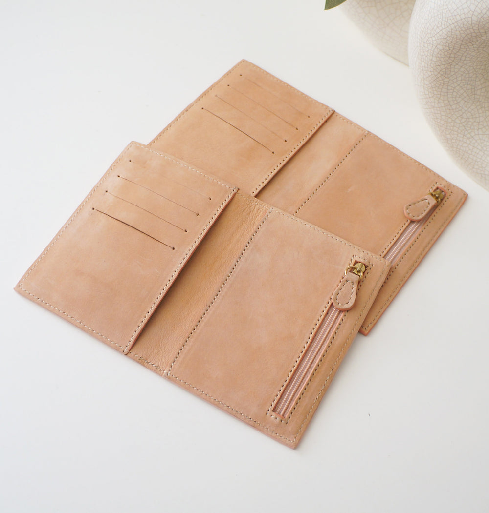 Passport Leather Inserts - Velvet Peachy Pink
