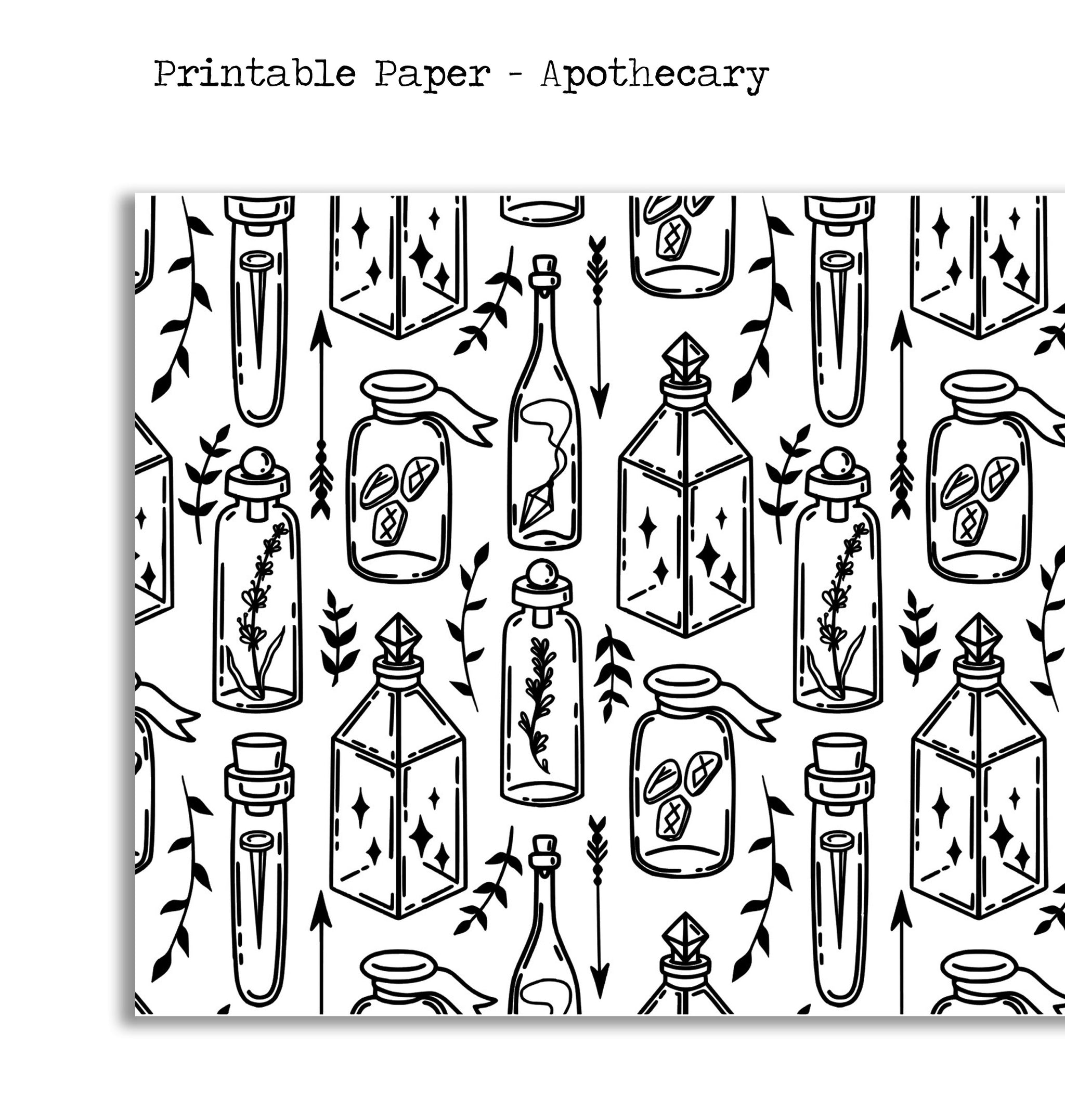 Apothecary - Printable Paper
