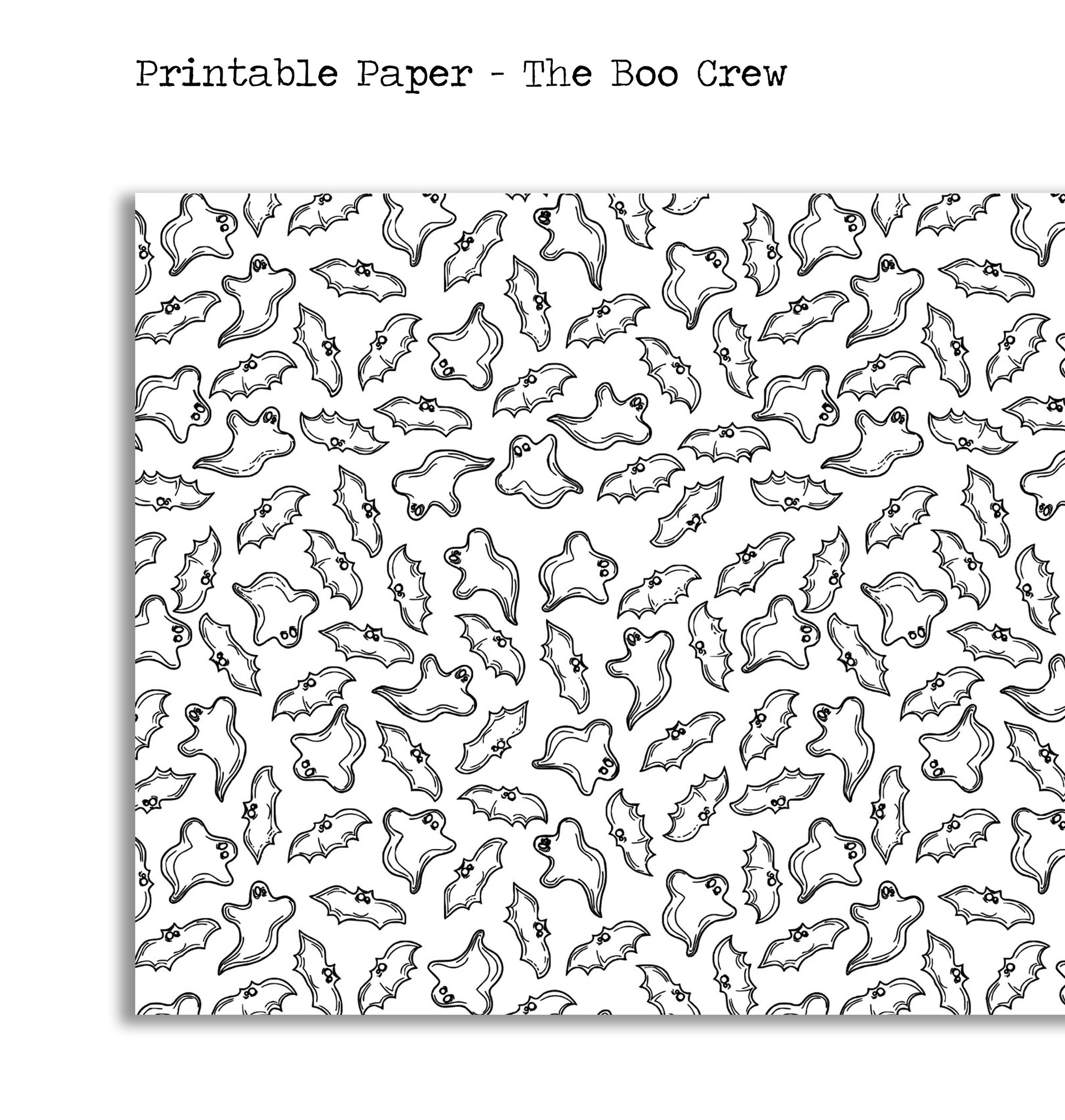 The Boo Crew - Printable Paper